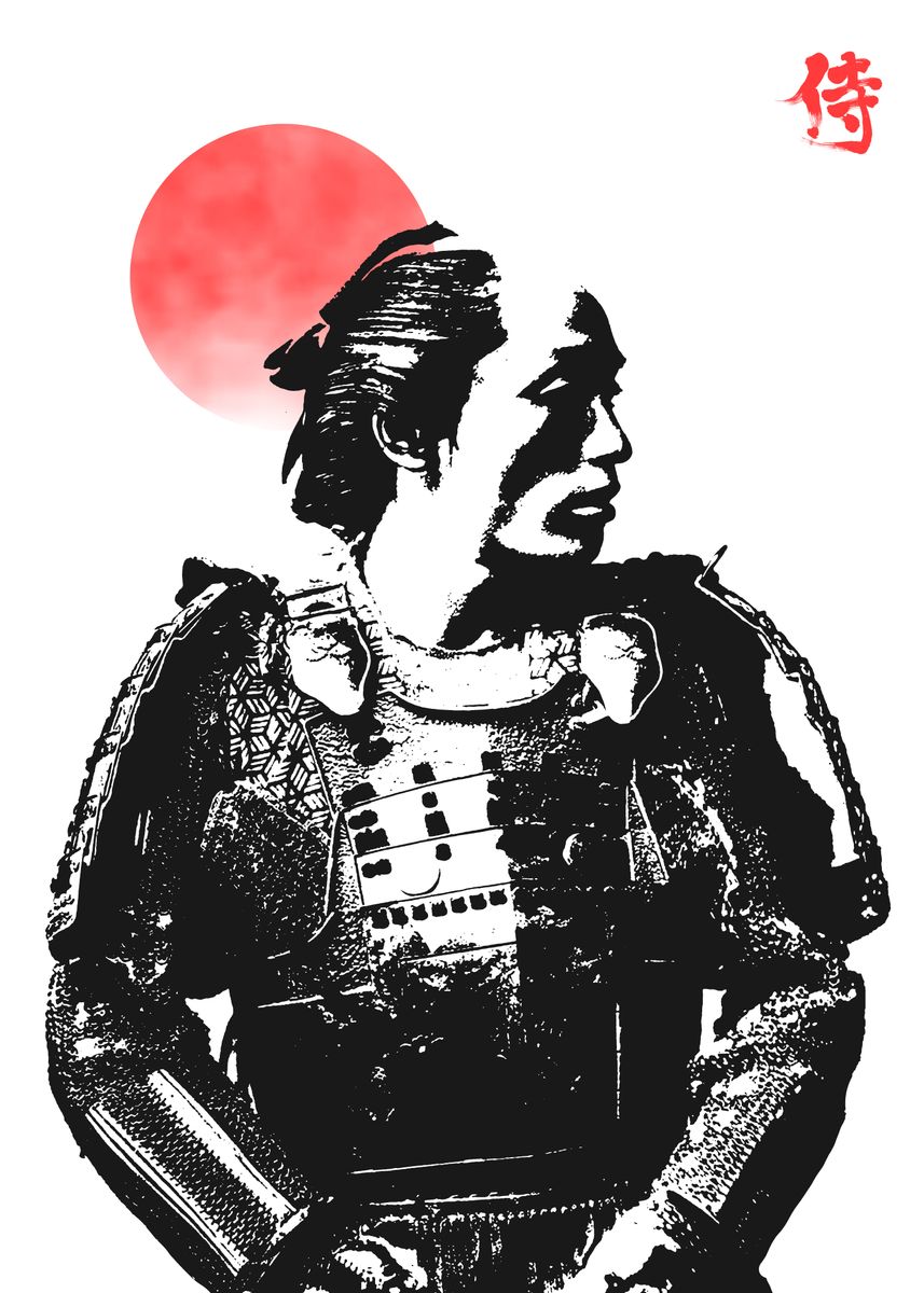 'Bushi' Poster by Black Sketch Drwing | Displate