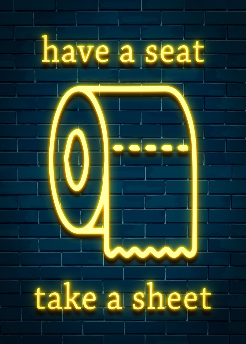 'Toilet' Poster, picture, metal print, paint by Kenny Studio | Displate