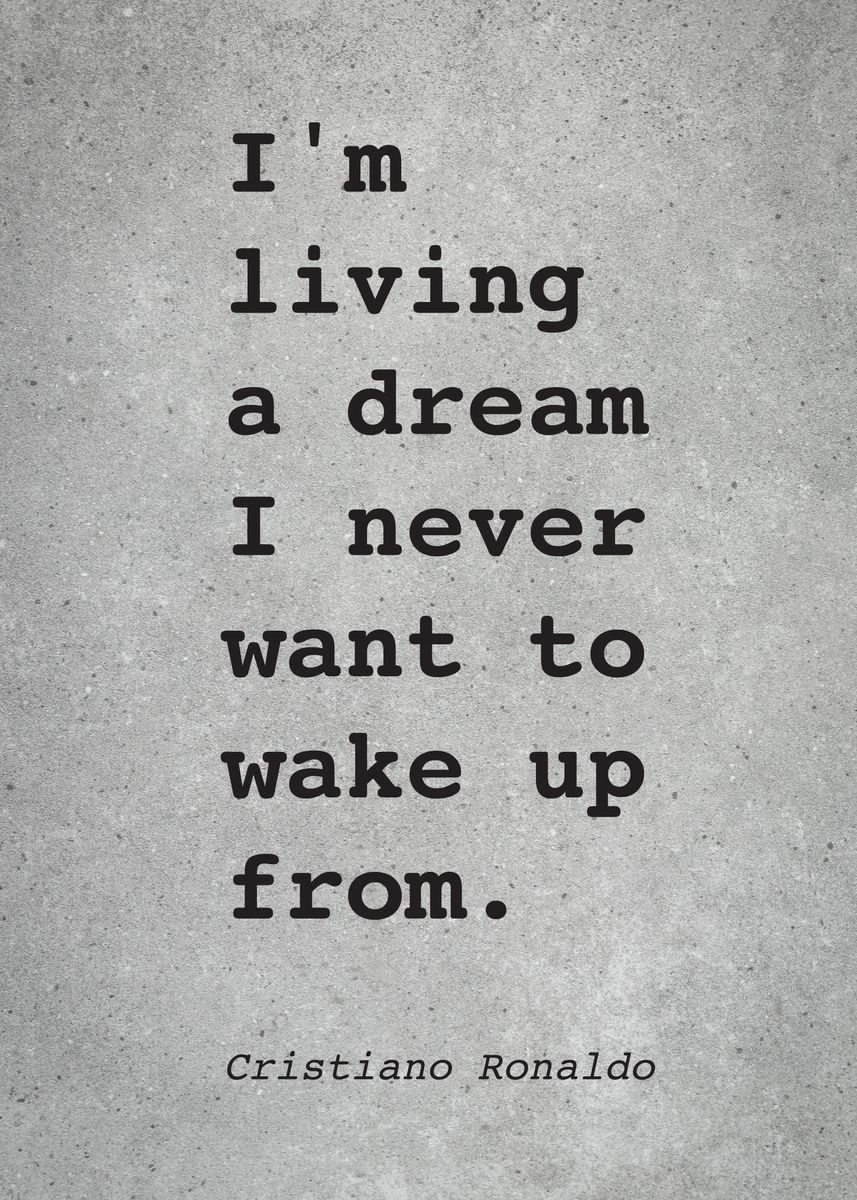 'CR7 C Ronaldo Quote L026' Poster, picture, metal print, paint by Go ...