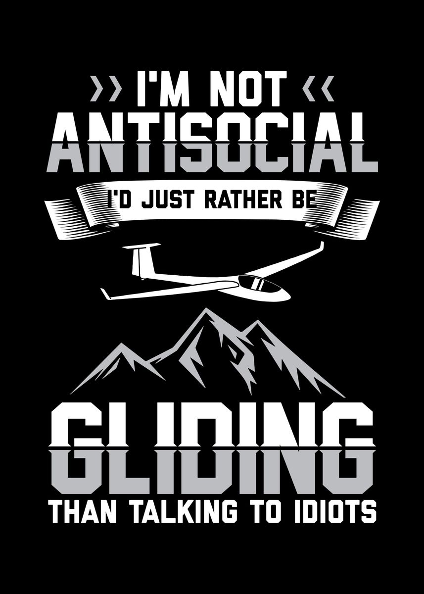 'Gliding Antisocial Gifts' Poster, picture, metal print, paint by TW ...
