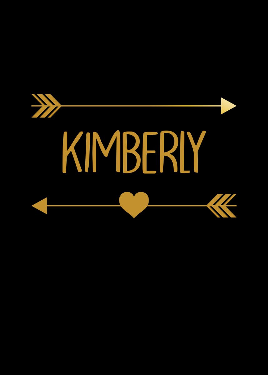 'Kimberly Name Text' Poster, picture, metal print, paint by Francois ...