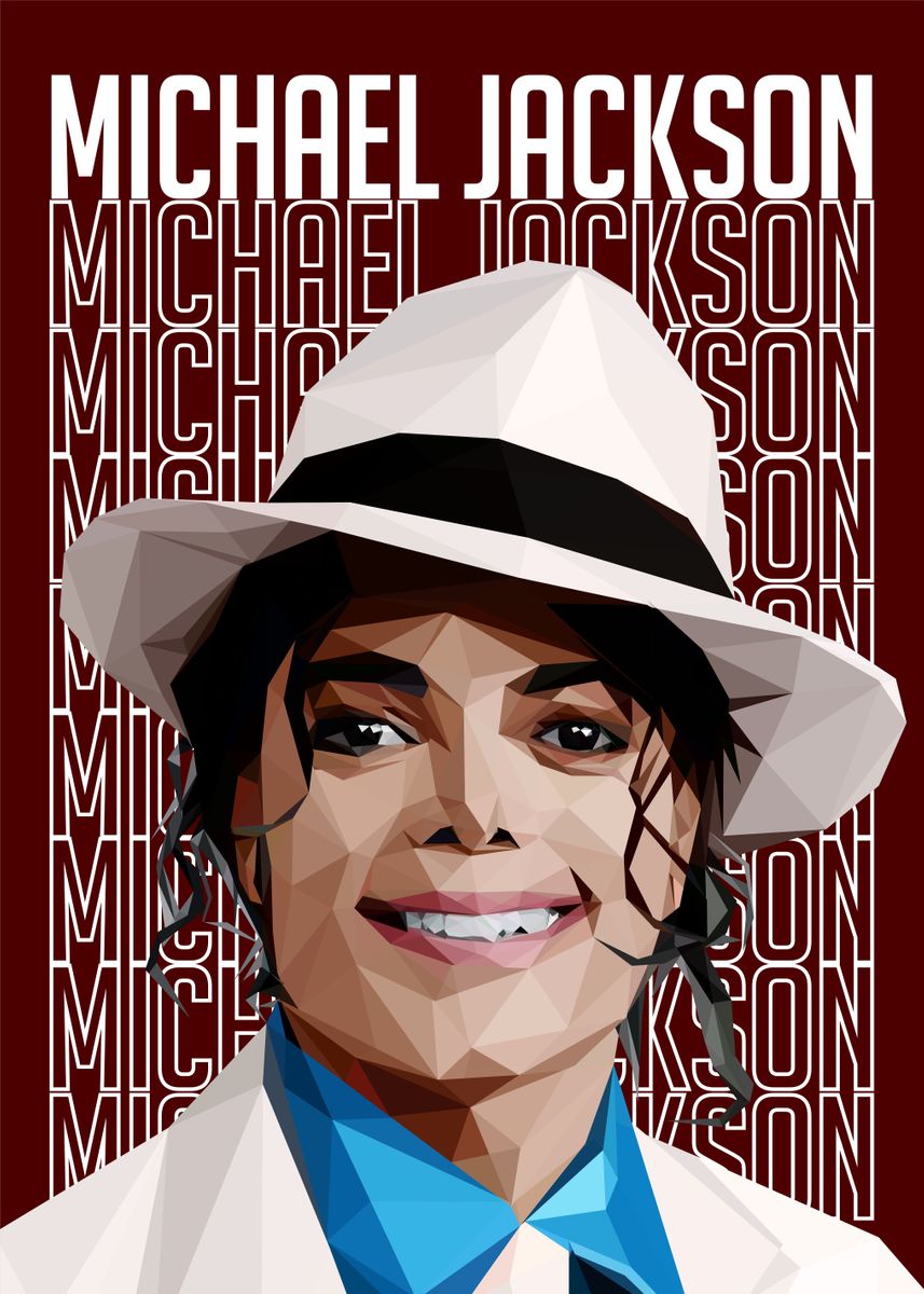 'michael jackson' Poster, picture, metal print, paint by Lowpoly ...