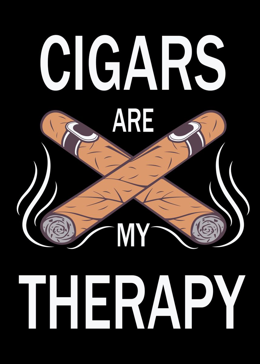 'Cigars Cigars Smoking' Poster, picture, metal print, paint by ZS C O M ...