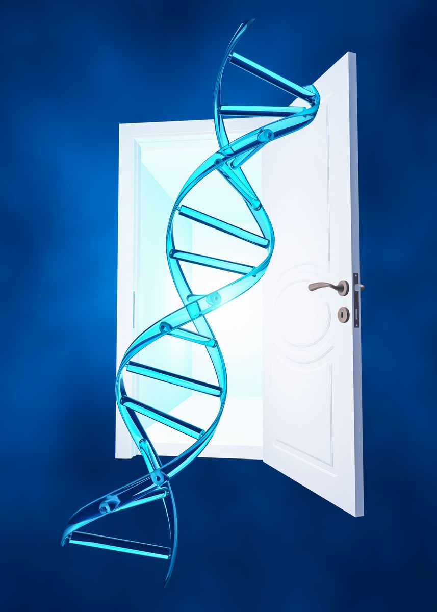 'DNA strand' Poster, picture, metal print, paint by Bruce Rolff | Displate