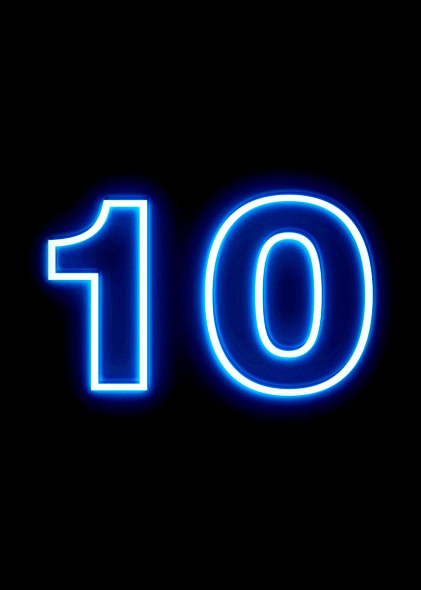 '10' Poster, picture, metal print, paint by The Bright Art | Displate