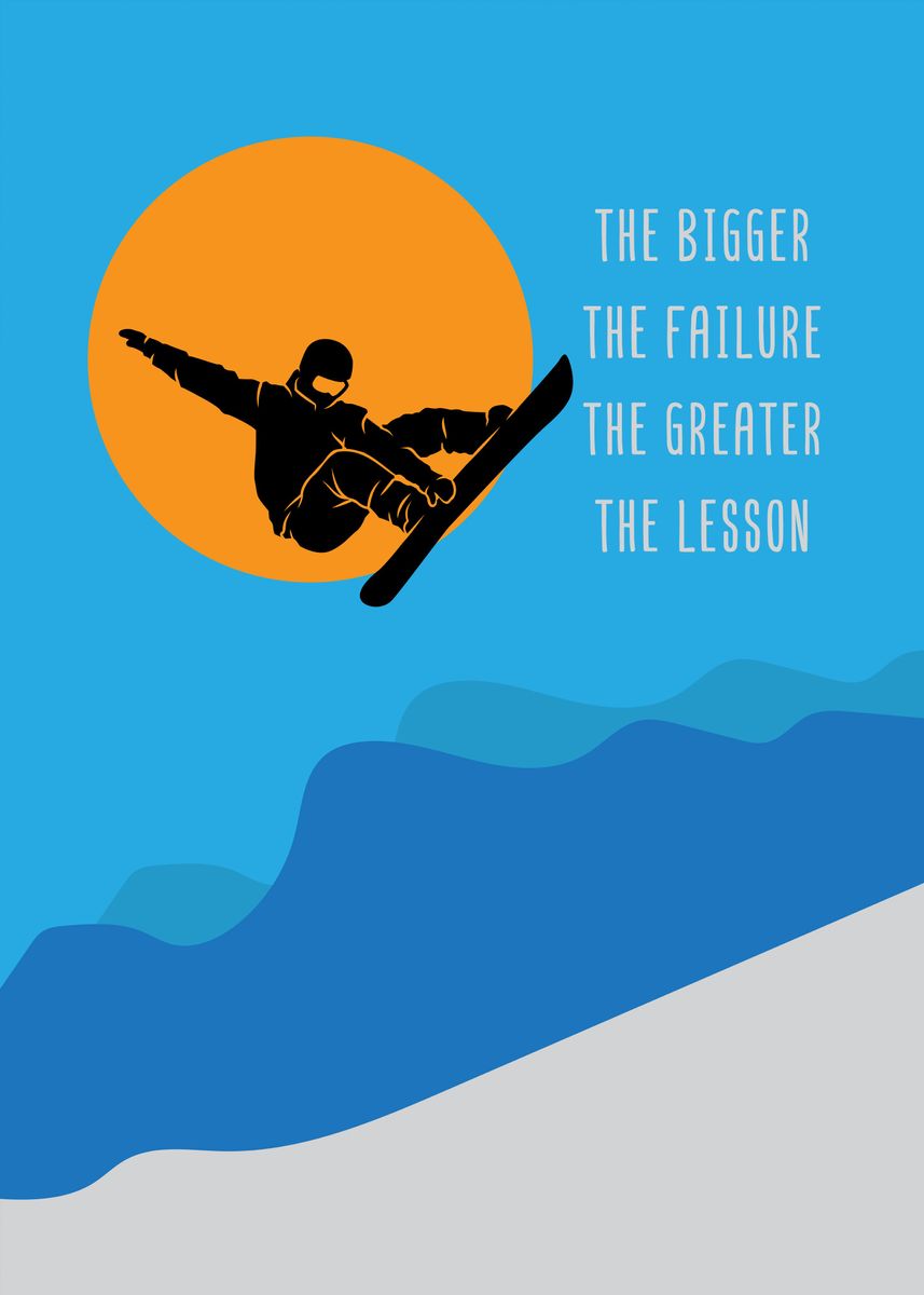 'Snowboard Cool Wall Decor' Poster, picture, metal print, paint by ...