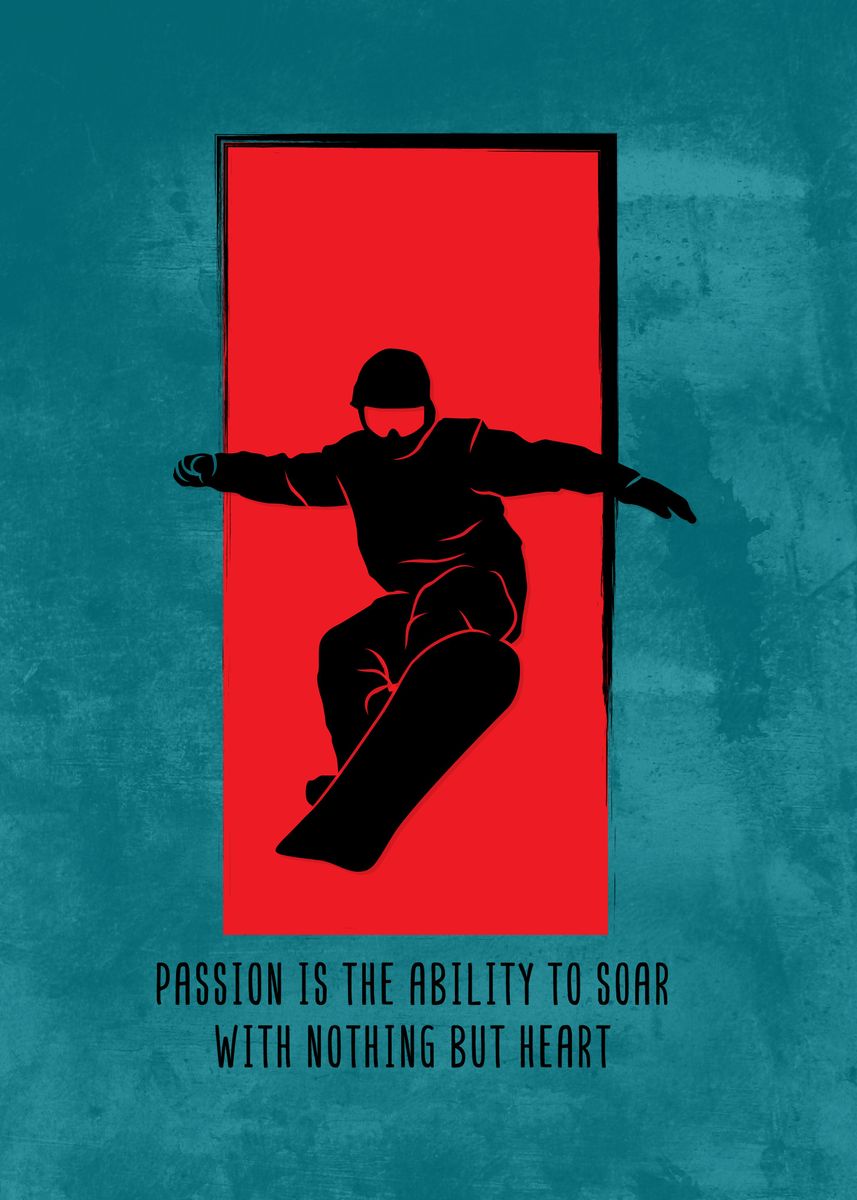 'Snowboard Cool Wall Decor' Poster by Decoratier Qwerdenker | Displate
