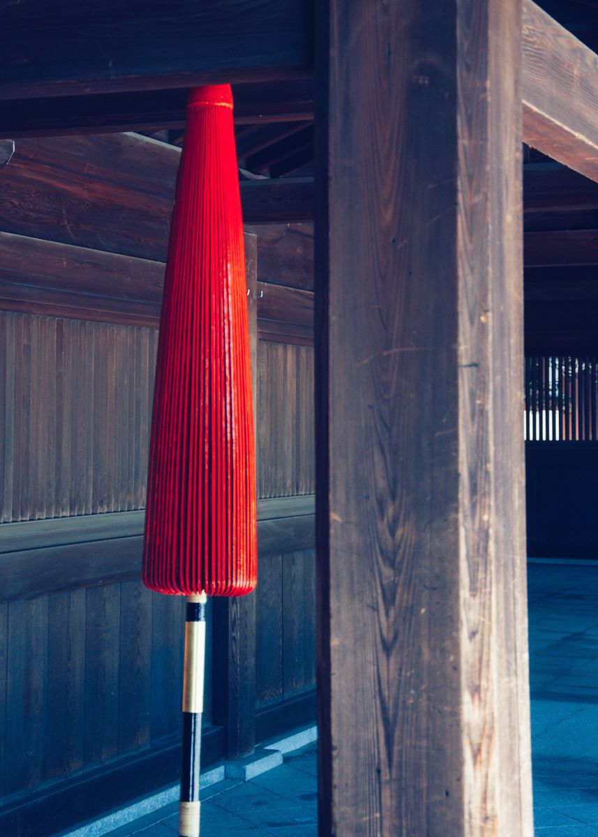 'Red Parasol' Poster by Sofia Alves | Displate