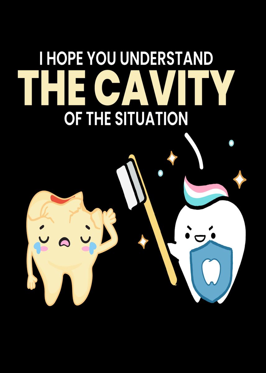 'The Cavity Tooth' Poster, picture, metal print, paint by Mooon | Displate