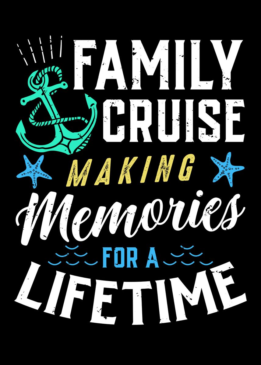 'Family Cruise' Poster, picture, metal print, paint by platenum | Displate