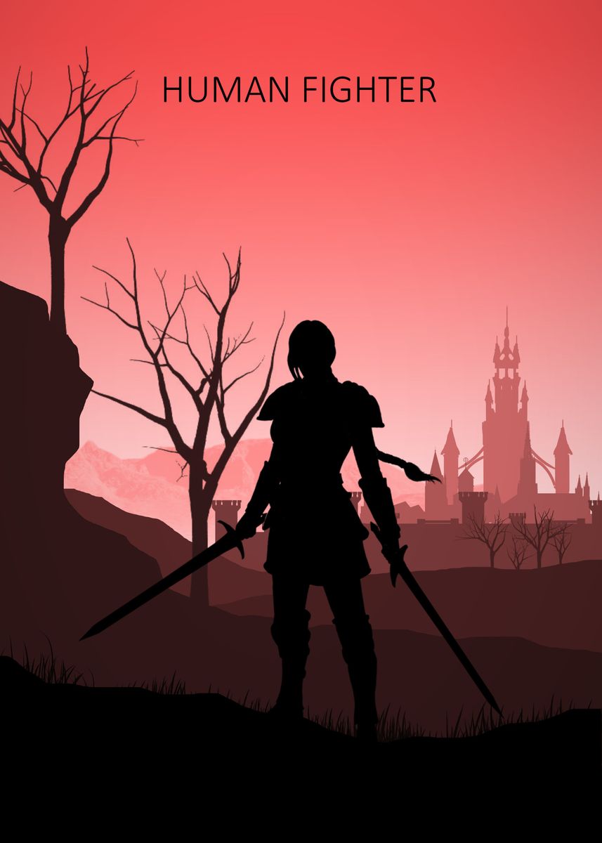 'Human Fighter' Poster, picture, metal print, paint by Rykker o7 | Displate