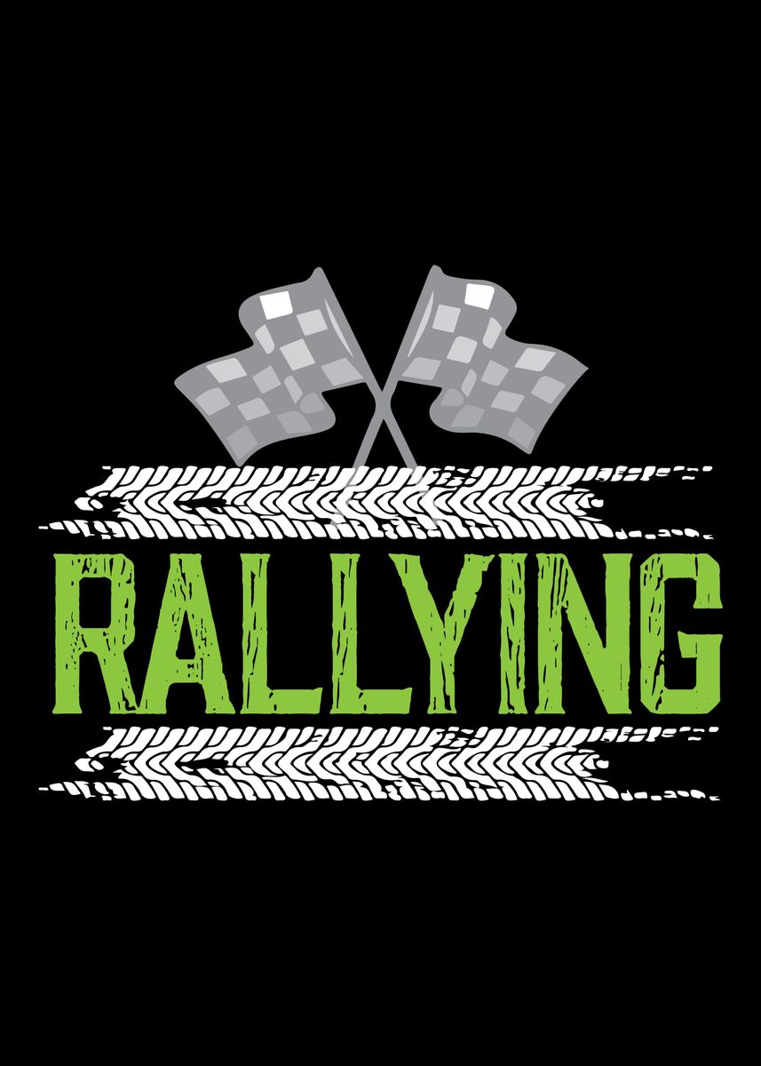 'Rally Racing Race Car Auto' Poster, picture, metal print, paint by ...