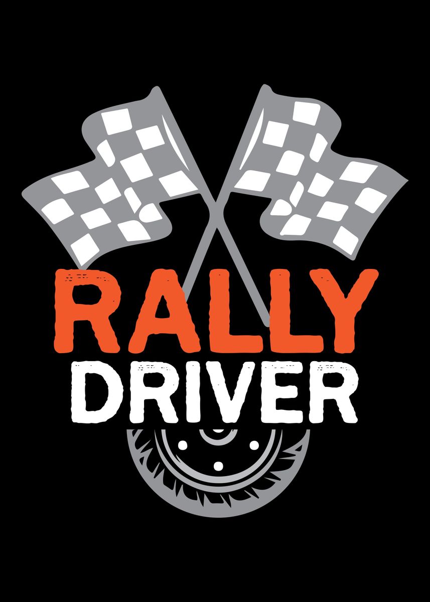 'Rally Racing Race Car Auto' Poster, picture, metal print, paint by ...