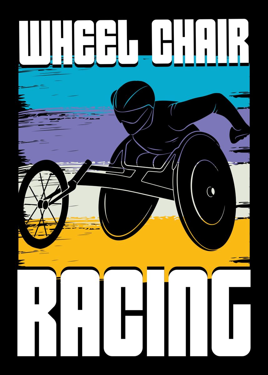 'Wheelchair Racing Disabled' Poster by AaronBaron | Displate