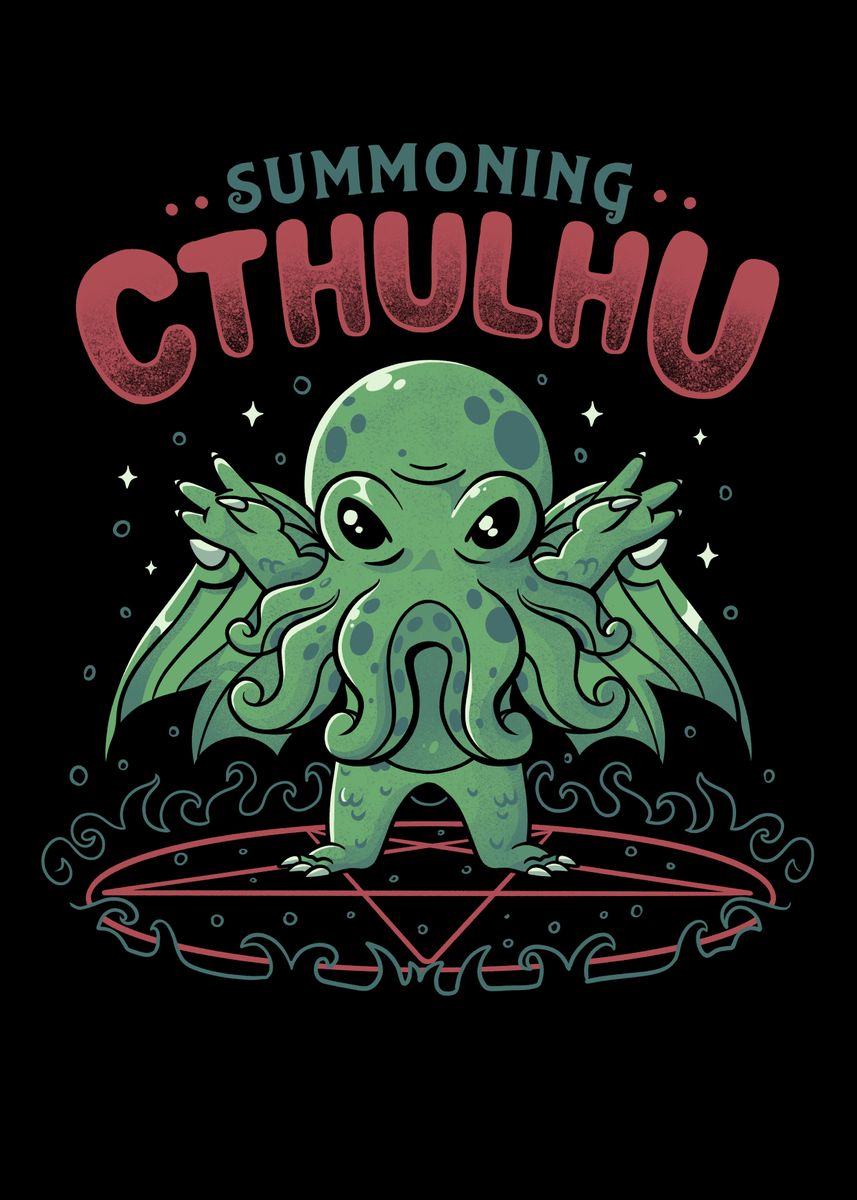 'Summoning Cthulhu' Poster, picture, metal print, paint by Eduardo Ely ...