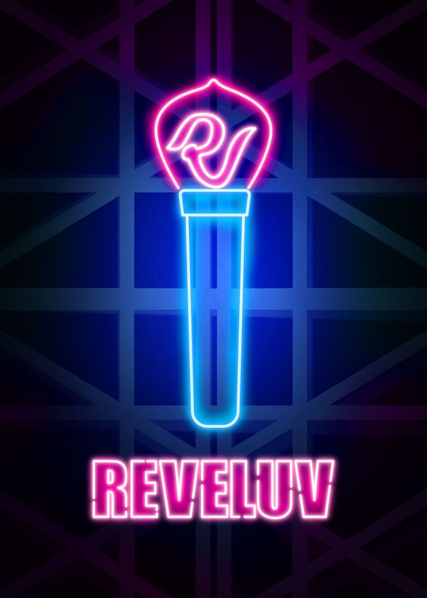 'Reveluv lightstick neon' Poster, picture, metal print, paint by vector ...