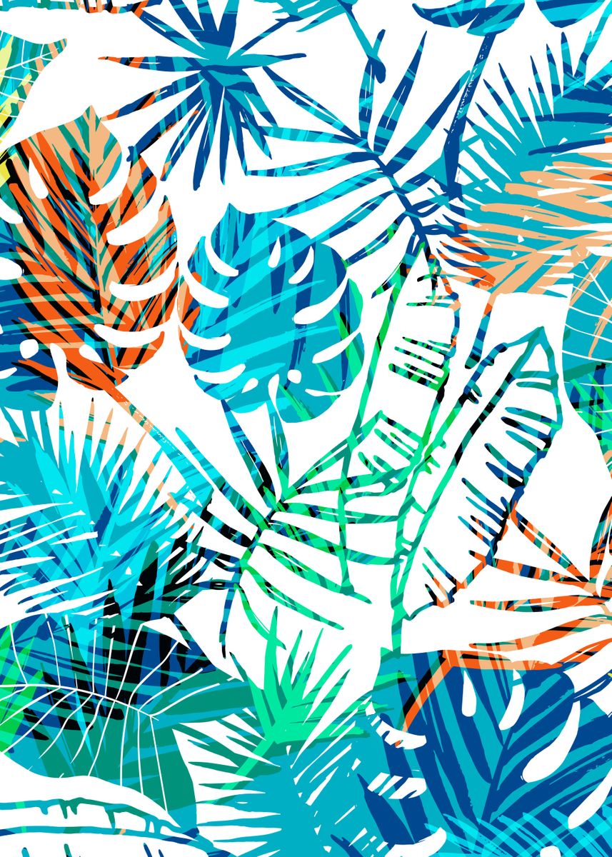 'tropical plants Palm' Poster by Jaycee Mc | Displate