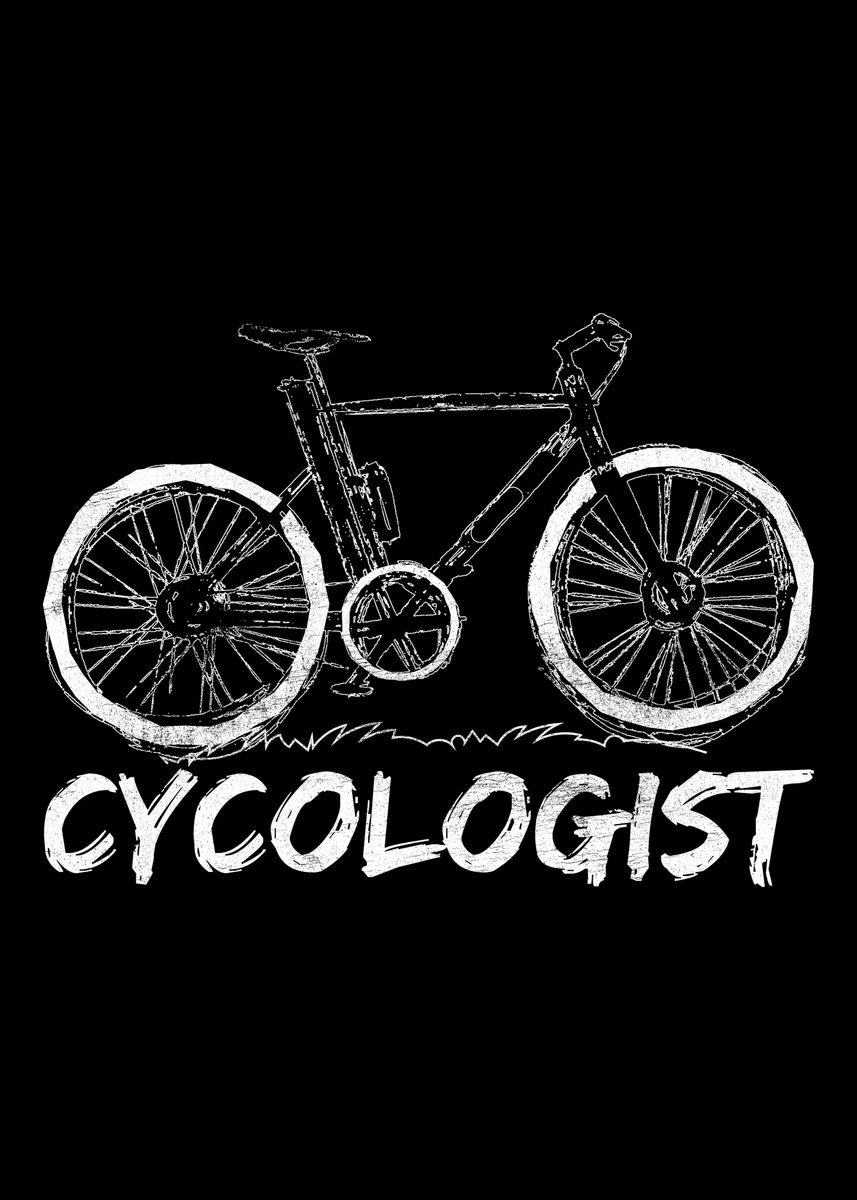 'Cycologist Bicycle Ride Lo' Poster, picture, metal print, paint by ...