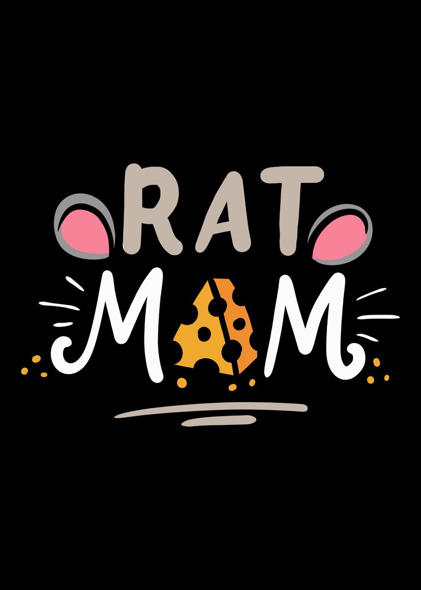 'Rat Mom' Poster, picture, metal print, paint by BLVCKPLATE | Displate