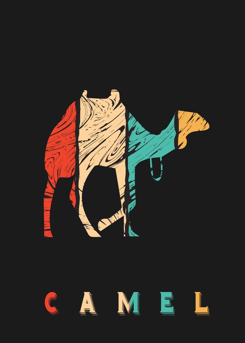 'Camel ' Poster, picture, metal print, paint by Bella | Displate