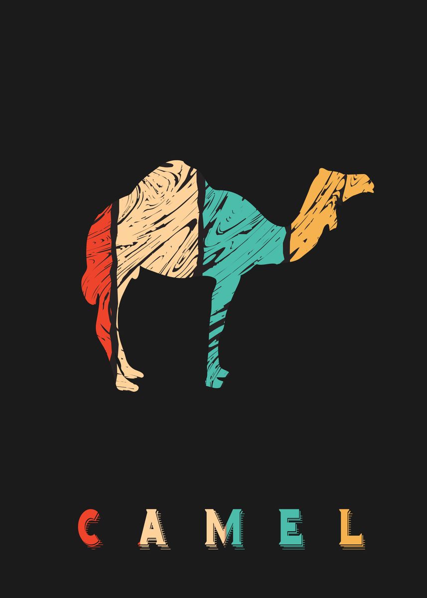 'Camel ' Poster, picture, metal print, paint by Bella | Displate