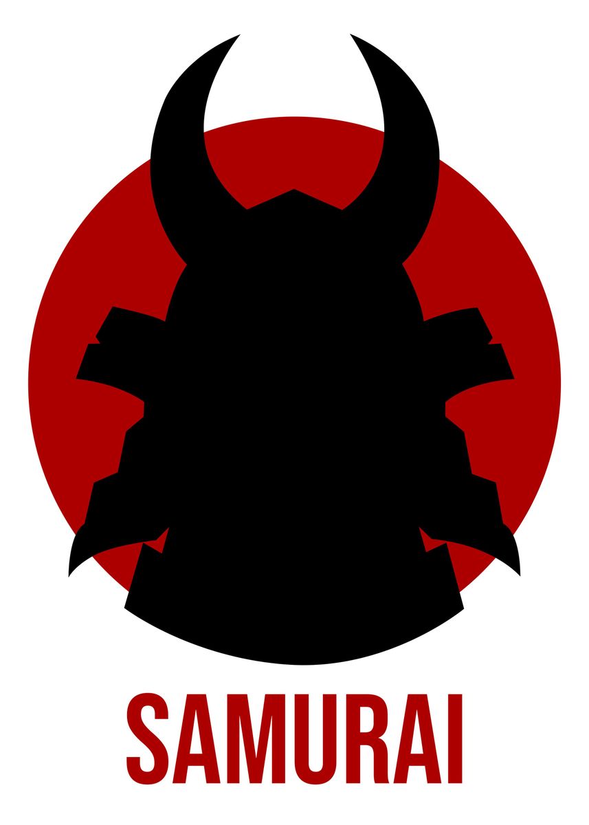 'samurai simple poster 2' Poster by Muhammad Anas | Displate