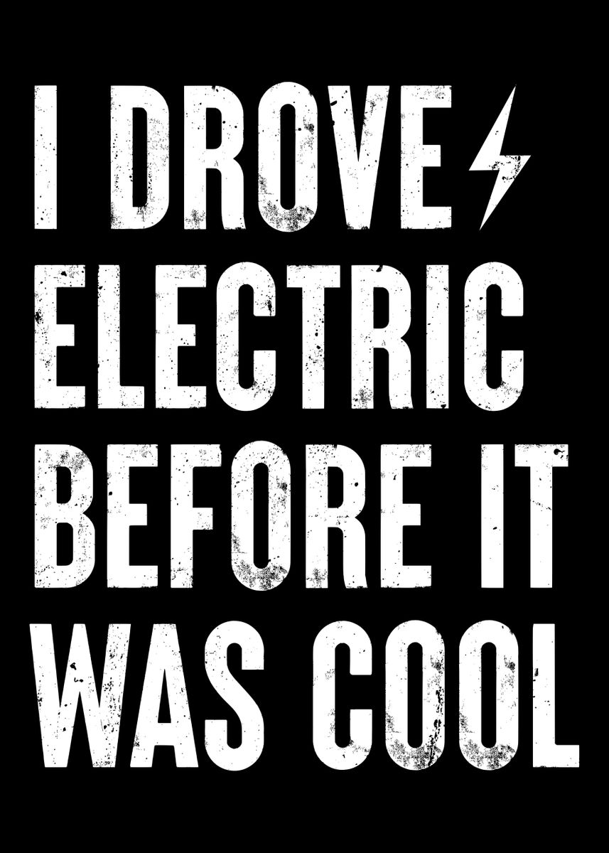 'Funny Electric Vehicles EV' Poster, picture, metal print, paint by ...