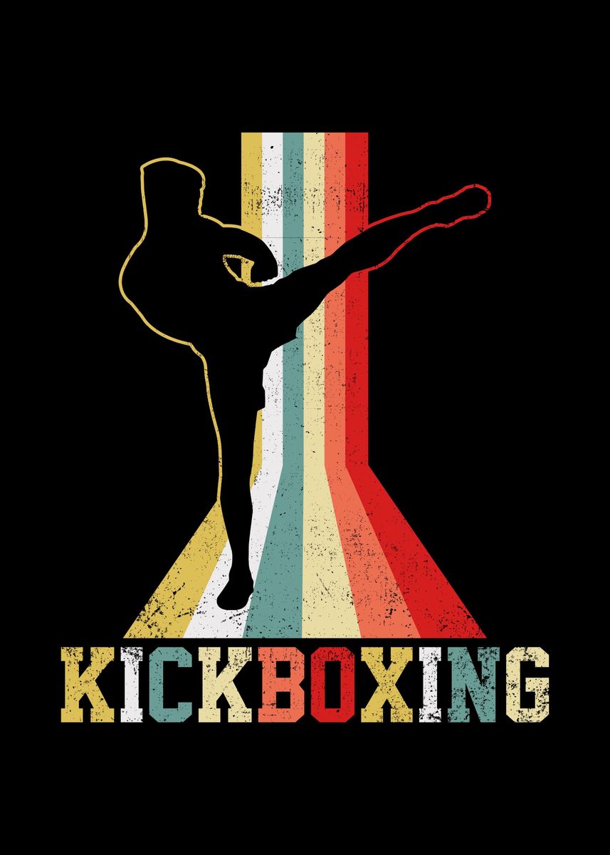 'Kickboxing Kickboxer' Poster, picture, metal print, paint by Mealla ...