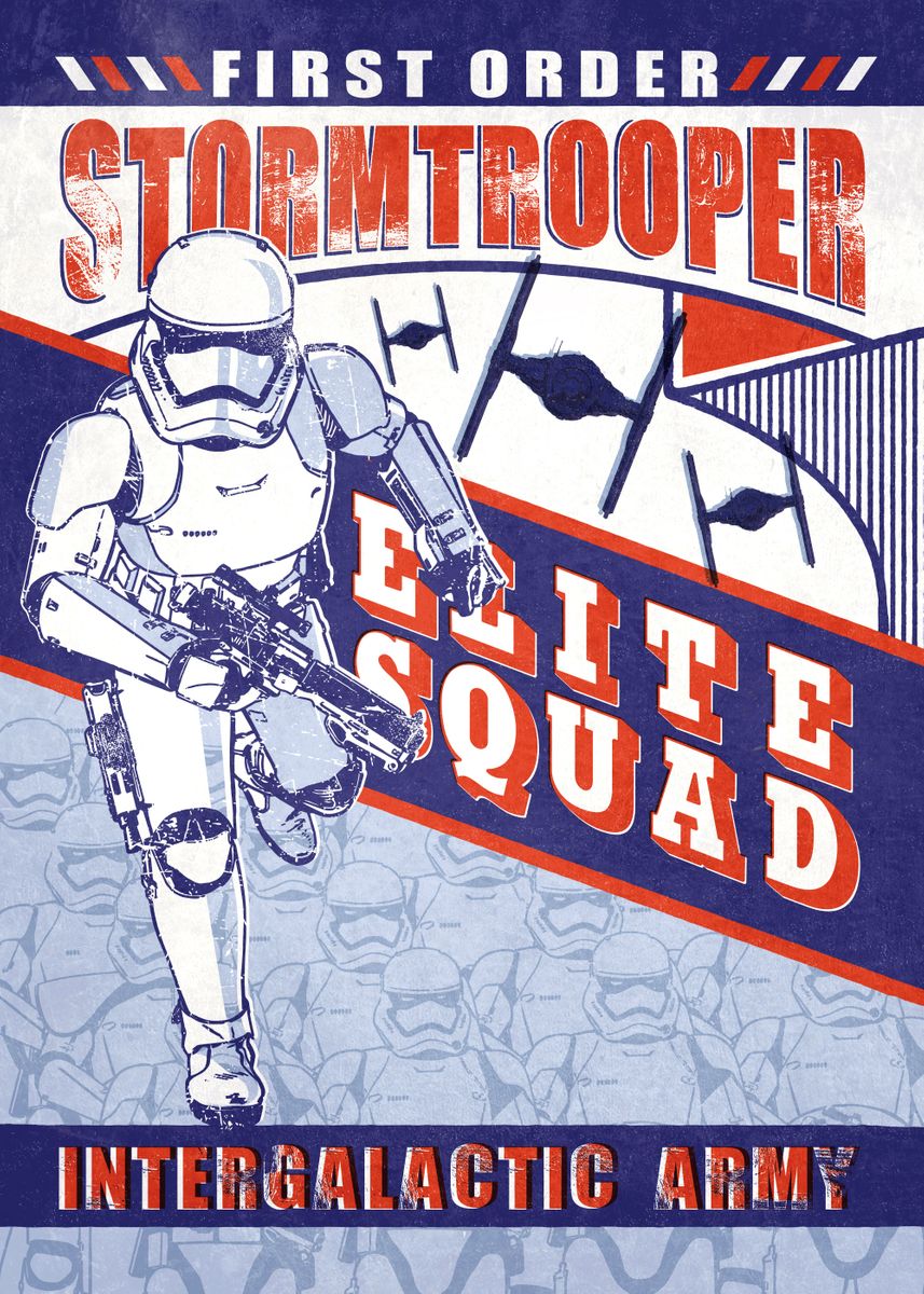 'Intergalactic Army' Poster, picture, metal print, paint by Star Wars ...