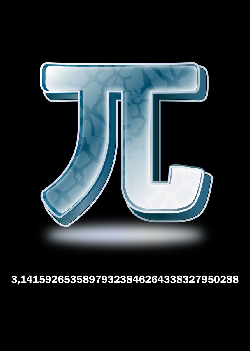 'Pi Symbol Math' Poster, picture, metal print, paint by Max Ronn | Displate