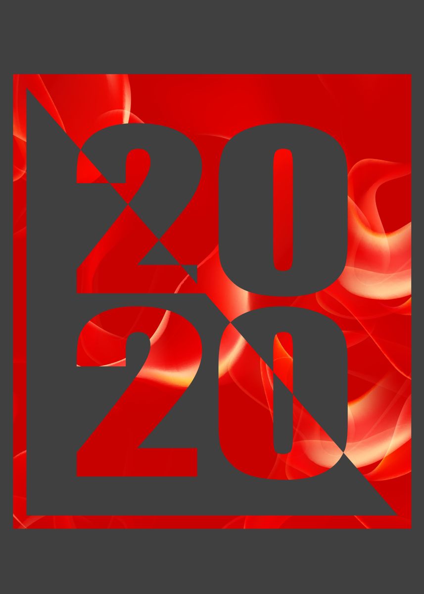 'Colored year 2020' Poster, picture, metal print, paint by BeMi | Displate