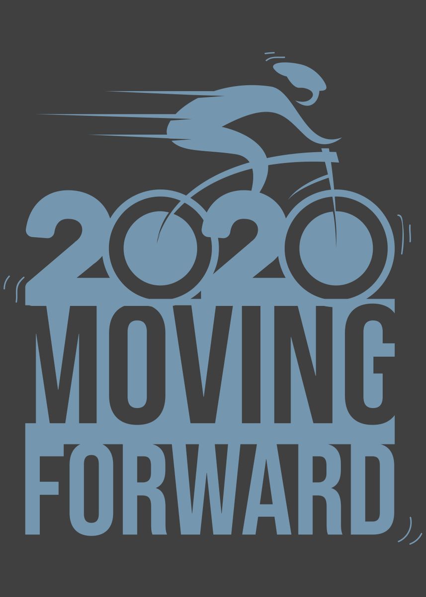 'Biking in 2020' Poster, picture, metal print, paint by BeMi | Displate