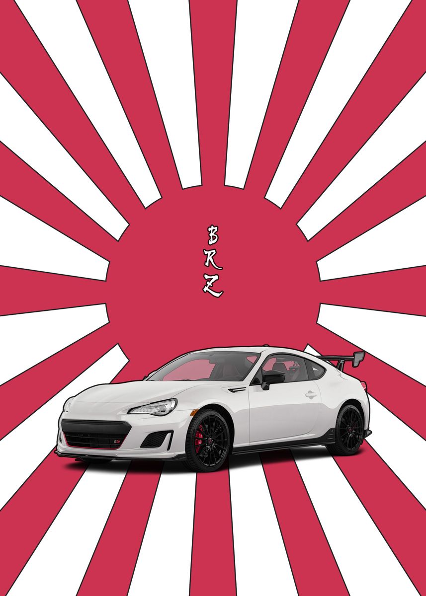 'BRZ Car' Poster, picture, metal print, paint by Faissal Thomas | Displate