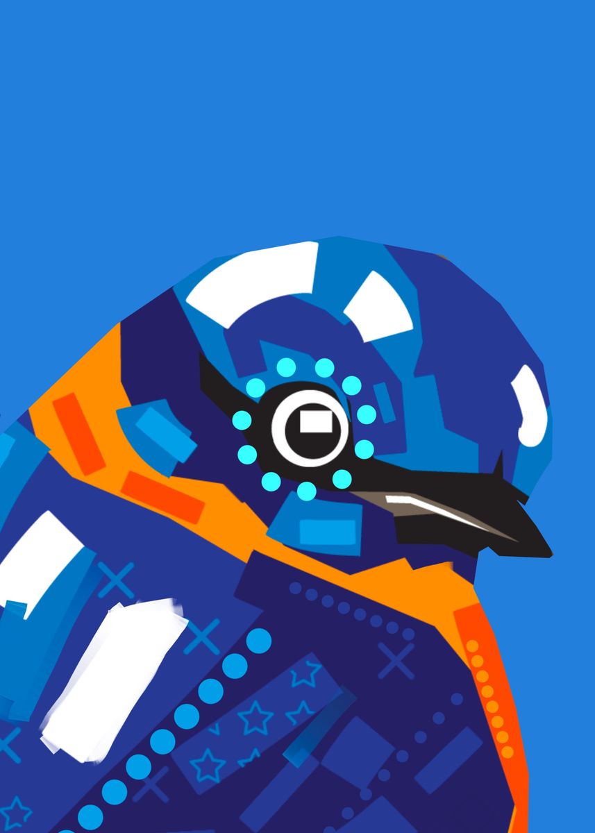 'Blue bird pop art' Poster, picture, metal print, paint by vector ...