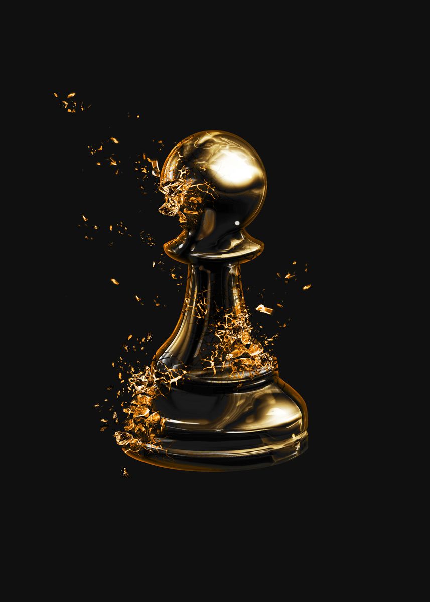 '3D broken Pawn' Poster, picture, metal print, paint by Gab Fernando ...