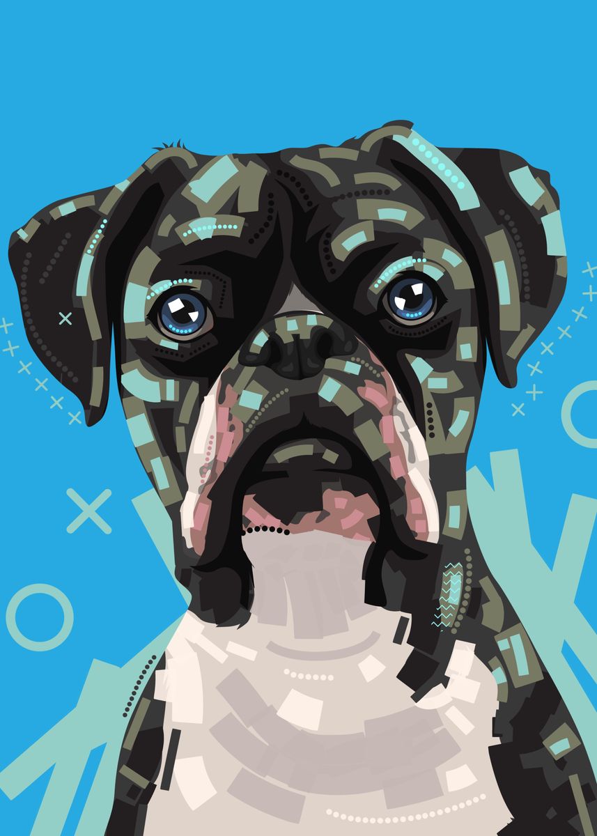 'Cute Dog Pop art' Poster, picture, metal print, paint by vector heroes ...