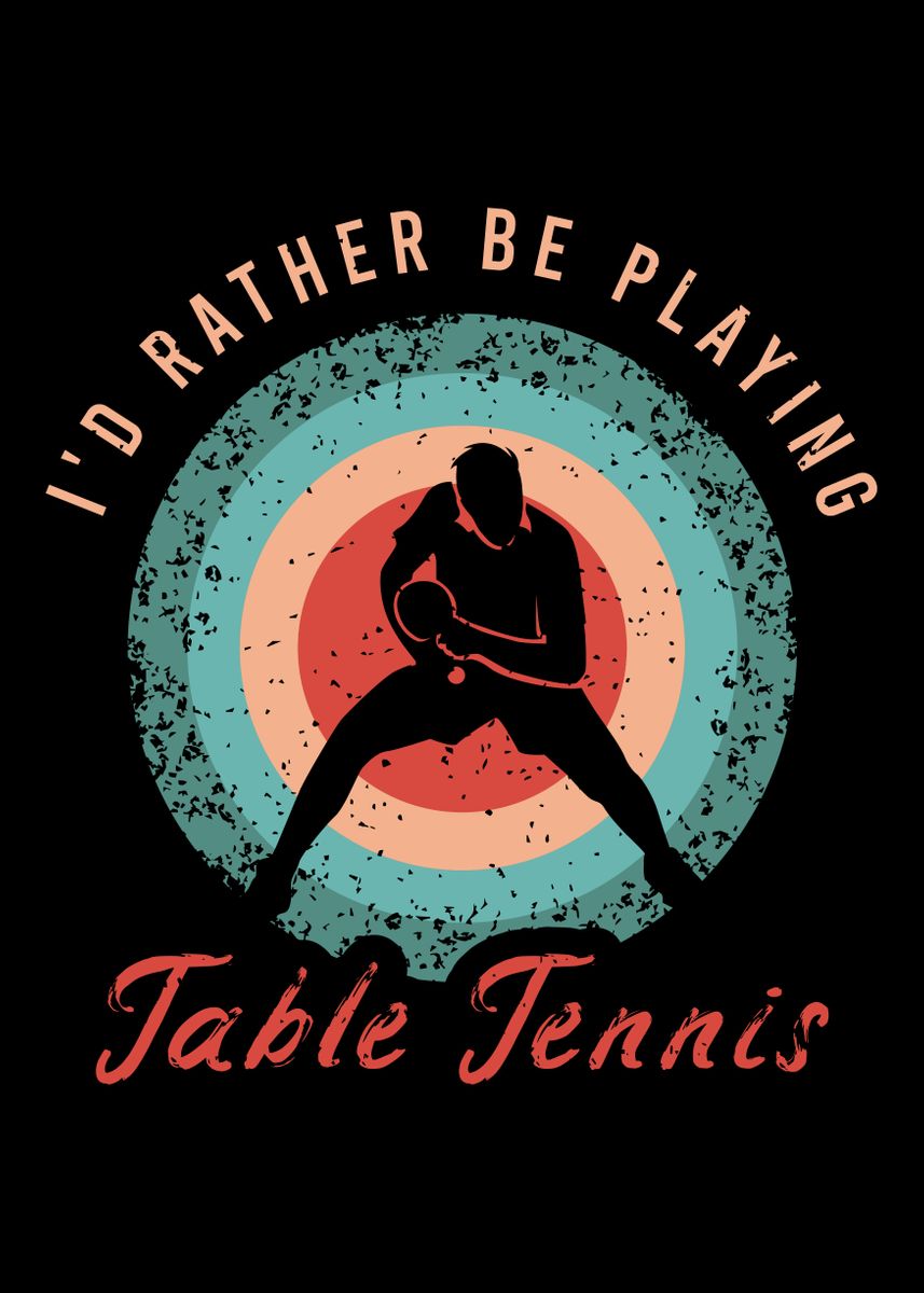 'Ping Pong Table Tennis' Poster, picture, metal print, paint by Alley ...