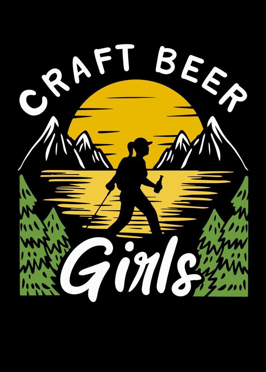 'Craft Beer Girls' Poster, picture, metal print, paint by Shiva121 ...
