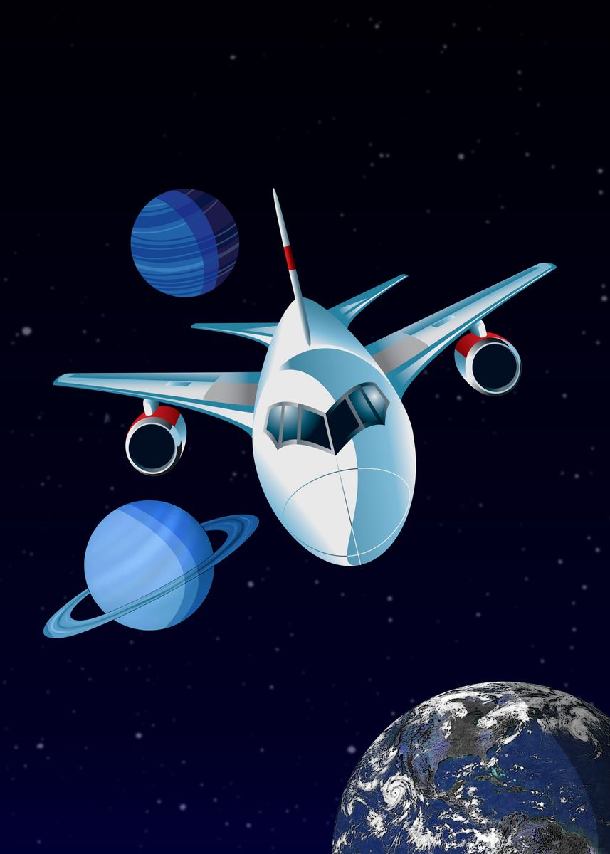 'Space travel' Poster by Faissal Thomas | Displate