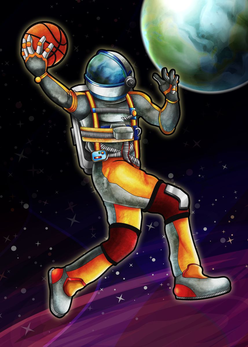 'SPACE BASKETBALL' Poster by NOAHRIA ARTS | Displate