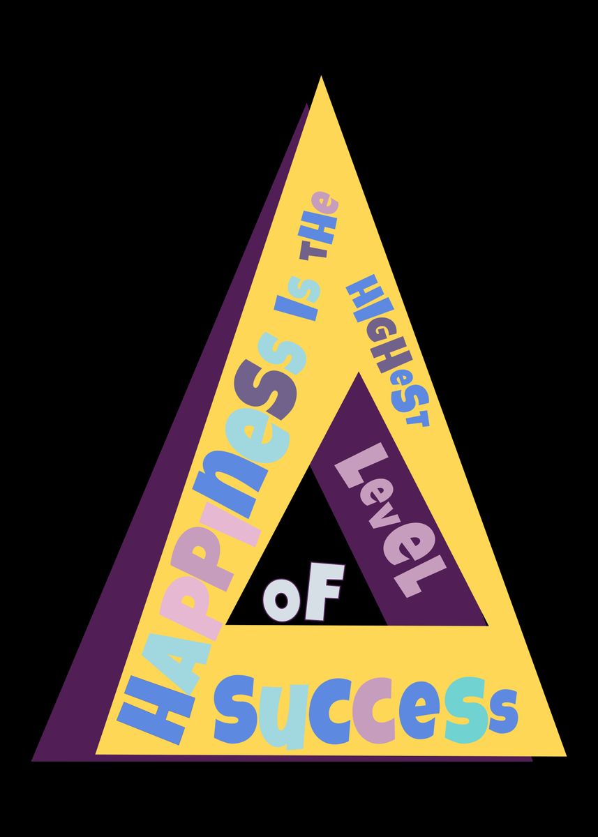 'Happiness is Success' Poster, picture, metal print, paint by Bruno ...