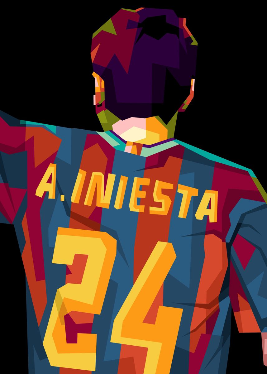 'Andres Iniesta' Poster, picture, metal print, paint by AMIRUDIN 06 ...