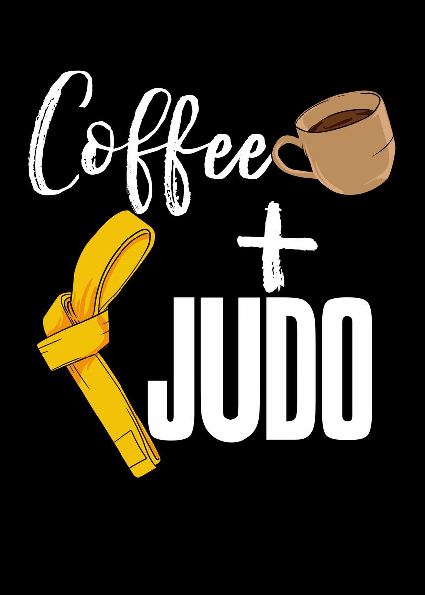 'Coffee Judo' Poster, picture, metal print, paint by Uwe Seibert | Displate