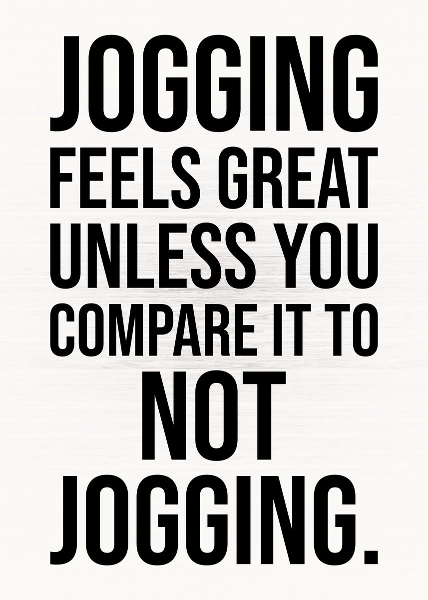 'Funny Cardio Jogging' Poster, picture, metal print, paint by CHAN ...