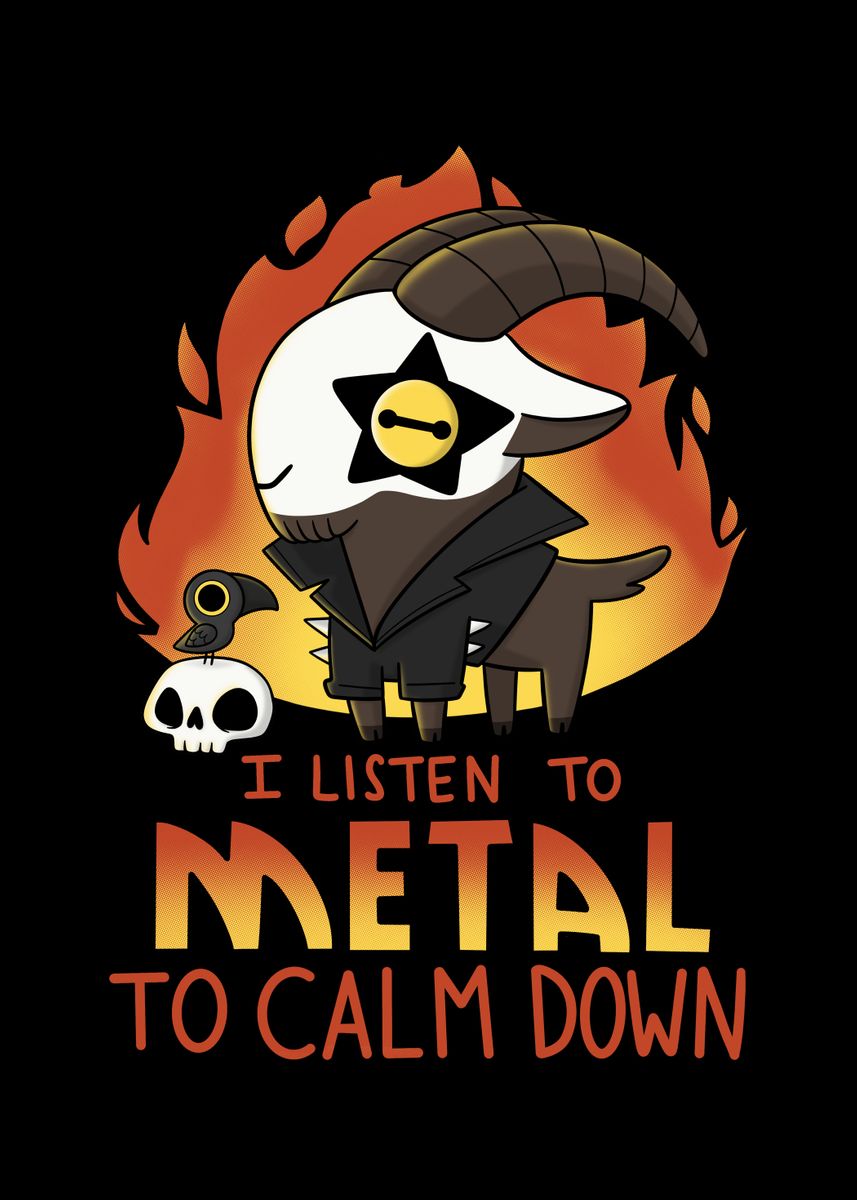 'Metal Goat' Poster, picture, metal print, paint by Sara Gaiaudi | Displate