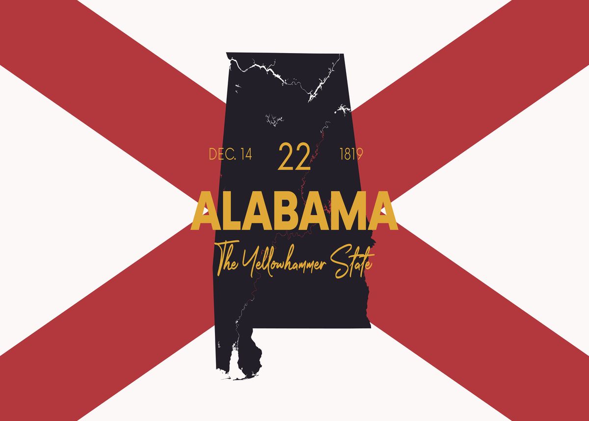 'Alabama state of USA' Poster by Designersen | Displate