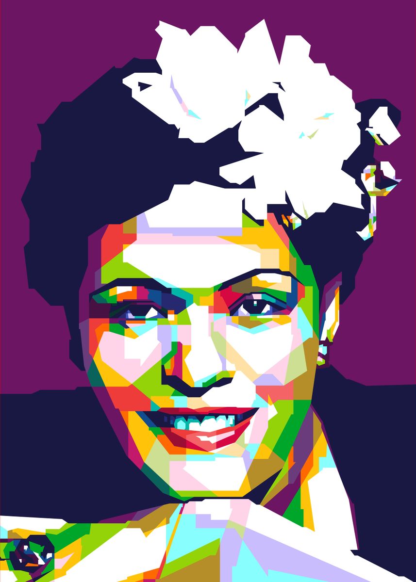 'Billie Holiday WPAP ' Poster, picture, metal print, paint by Facet ...