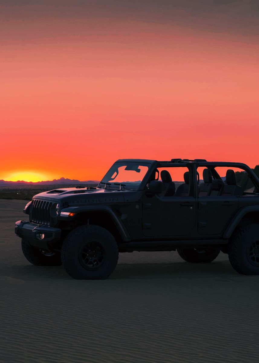 'Jeep Wrangler' Poster, picture, metal print, paint by D Aym | Displate