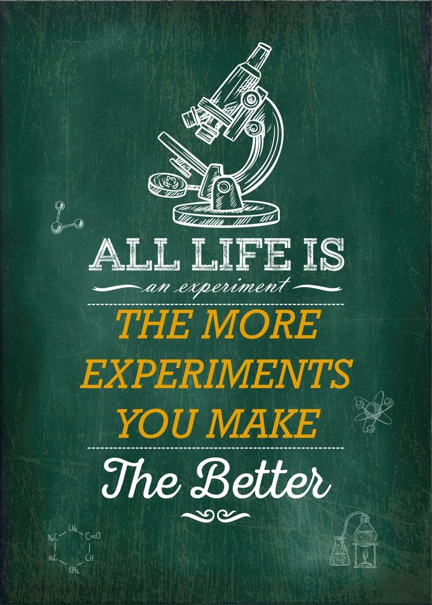 'all life is an experience' Poster by Bestselling Displate | Displate