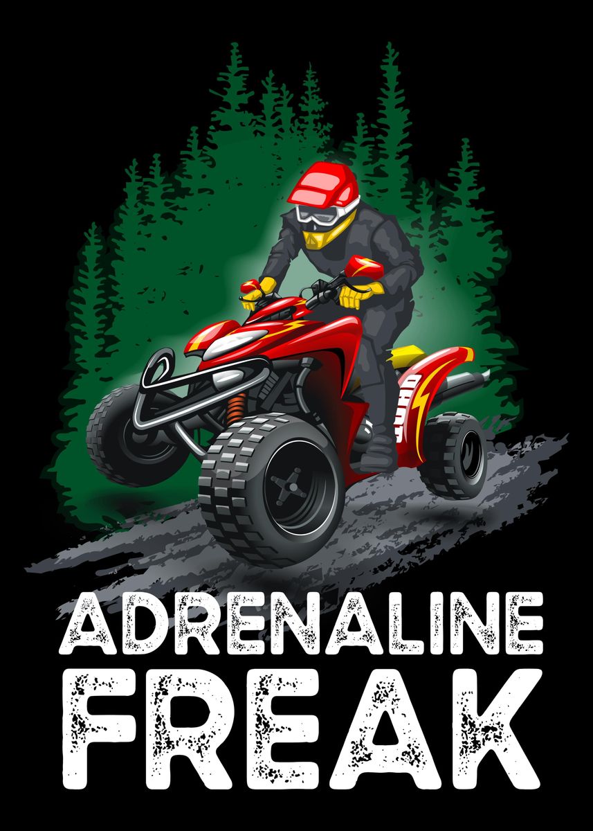 'Quad Bike' Poster, picture, metal print, paint by Hexor | Displate